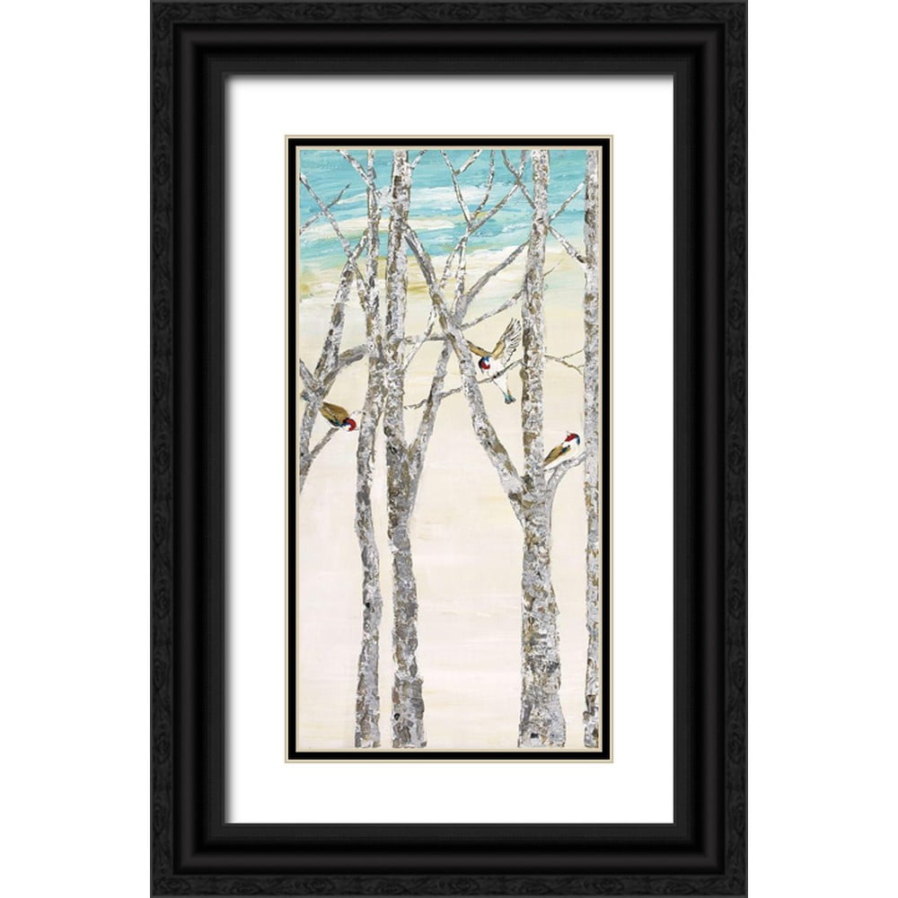 Kadmiri, Aziz 18x32 Black Ornate Wood Framed with Double Matting Museum ...