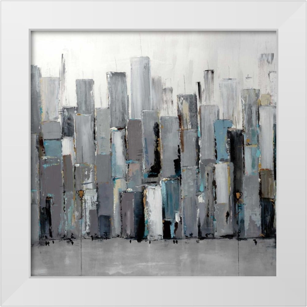 Kadmiri, Aziz 26x26 White Modern Wood Framed Museum Art Print Titled ...