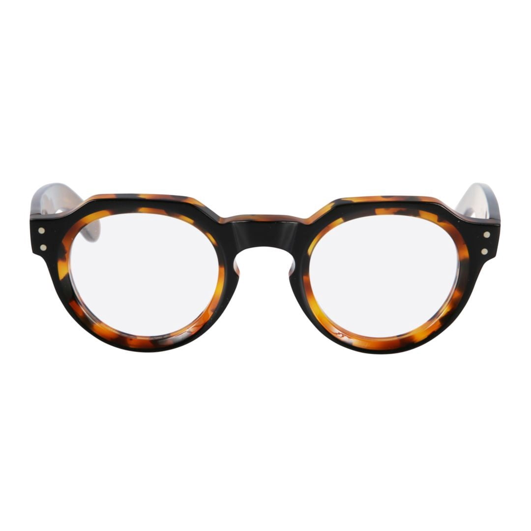 Kador Men's Spike Bold Round Frame Tortoiseshell Sunglasses With ...