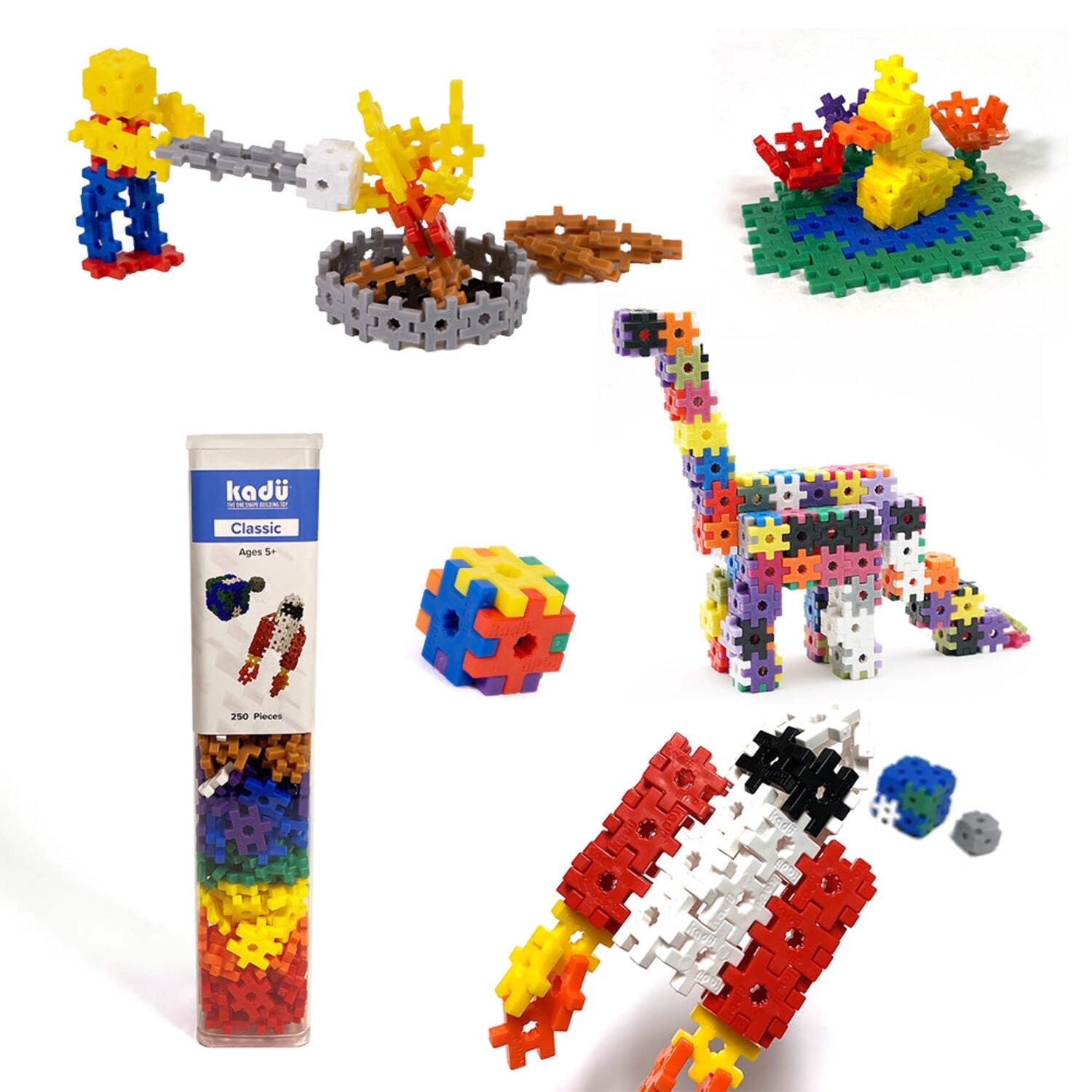 Kadu Classic 250 Pc - Interlocking Building + Construction Block Toy ...