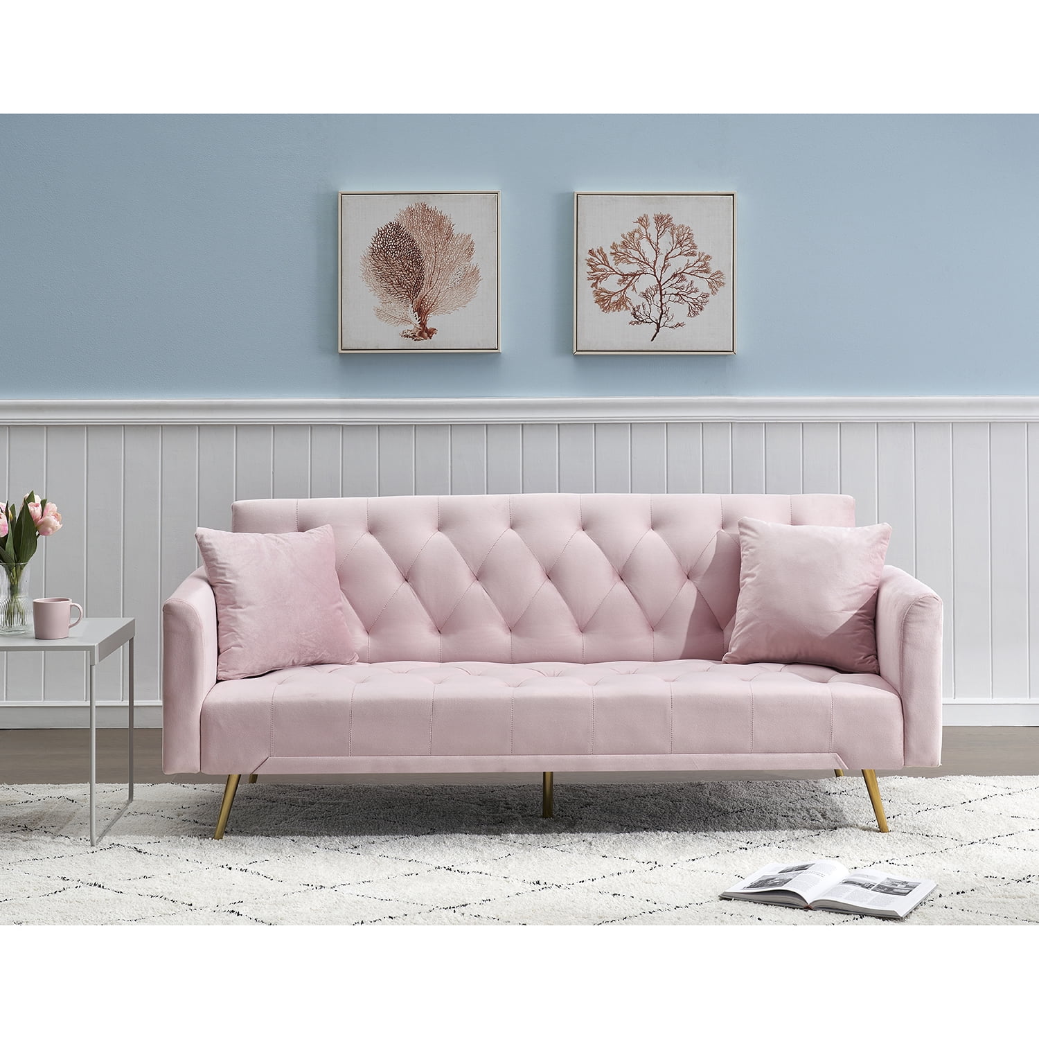 Kadyn 71" Futon Couch, Convertible Double Sofa Bed for Compact Living ...