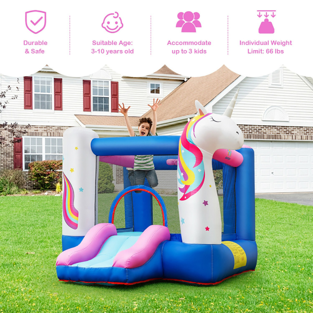 Kadyn Bounce House, Castle Theme Kids Inflatable Trampoline, Kids ...