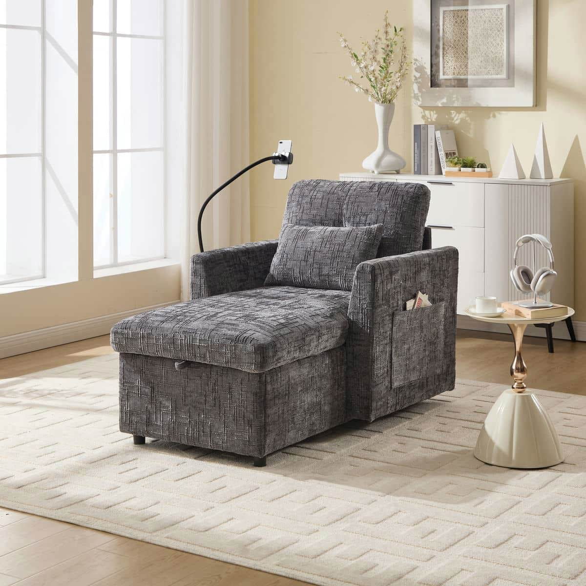 Kadyn Chair, Lounge Accent Chair, Reading Chair,Multifunctional Lazy ...