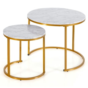 Gold Round Nesting Coffee Tables