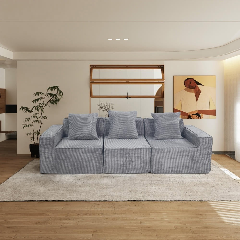 Kadyn Compressed Convertible Sofa with Pillow Back Support Armrest and ...