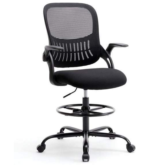 Kadyn Counter Height Office Chair, Tall Adjustable Seat with Foot Ring ...