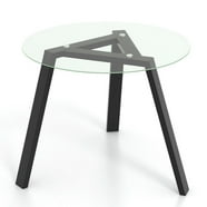 Ktaxon Dining Table Modern Minimallist Glass Kitchen Table Rectangular ...