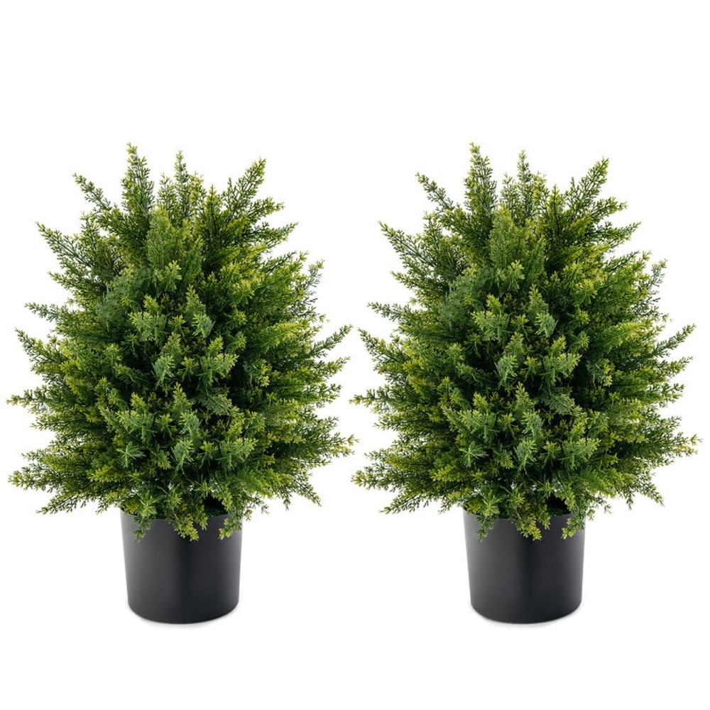 Kadyn Faux Plants Home Decor, Small Faux Plants,2-Pack Artificial Cedar ...