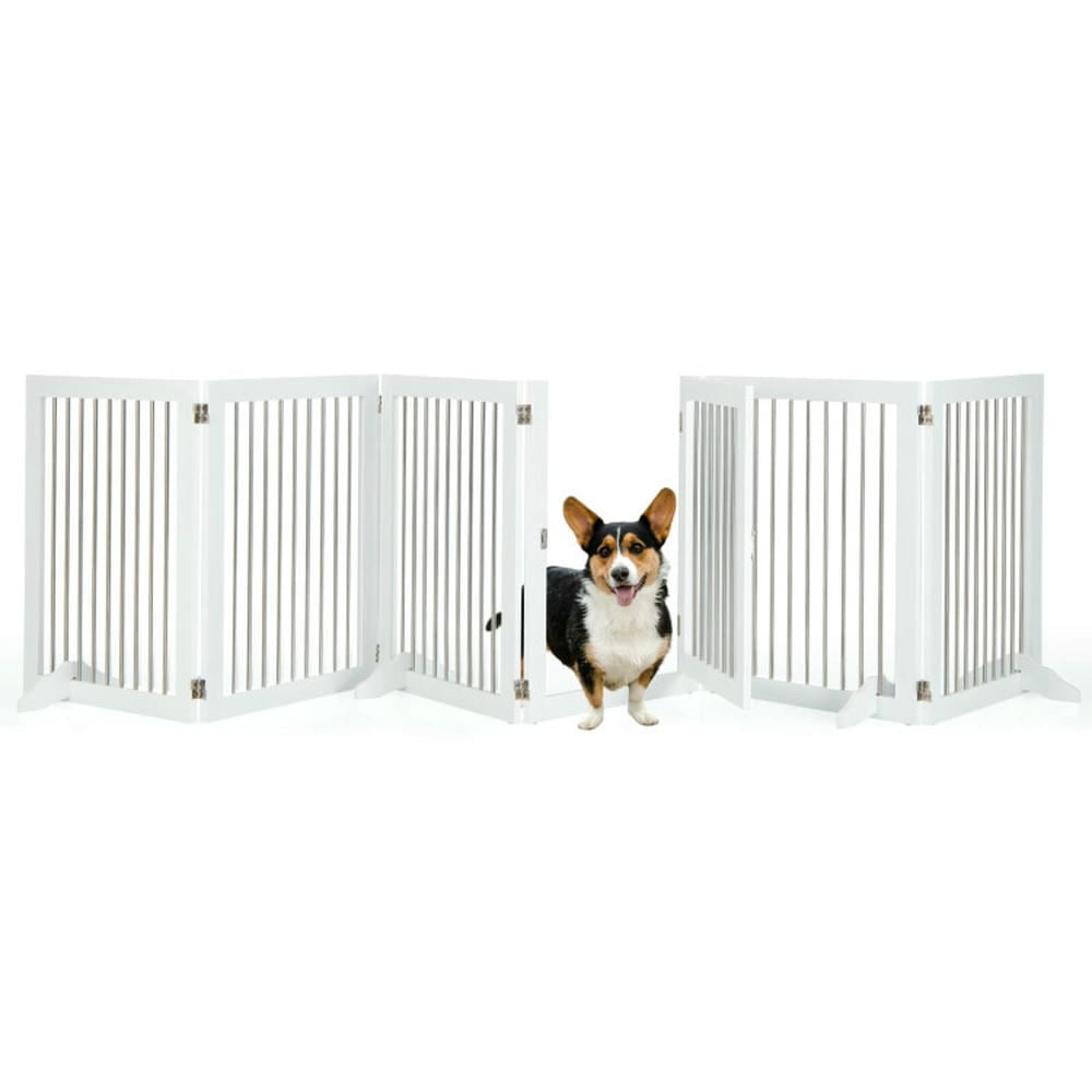 Kadyn Freestanding Pet Gate,Dog Fence Gates for Doorways, Freestanding ...