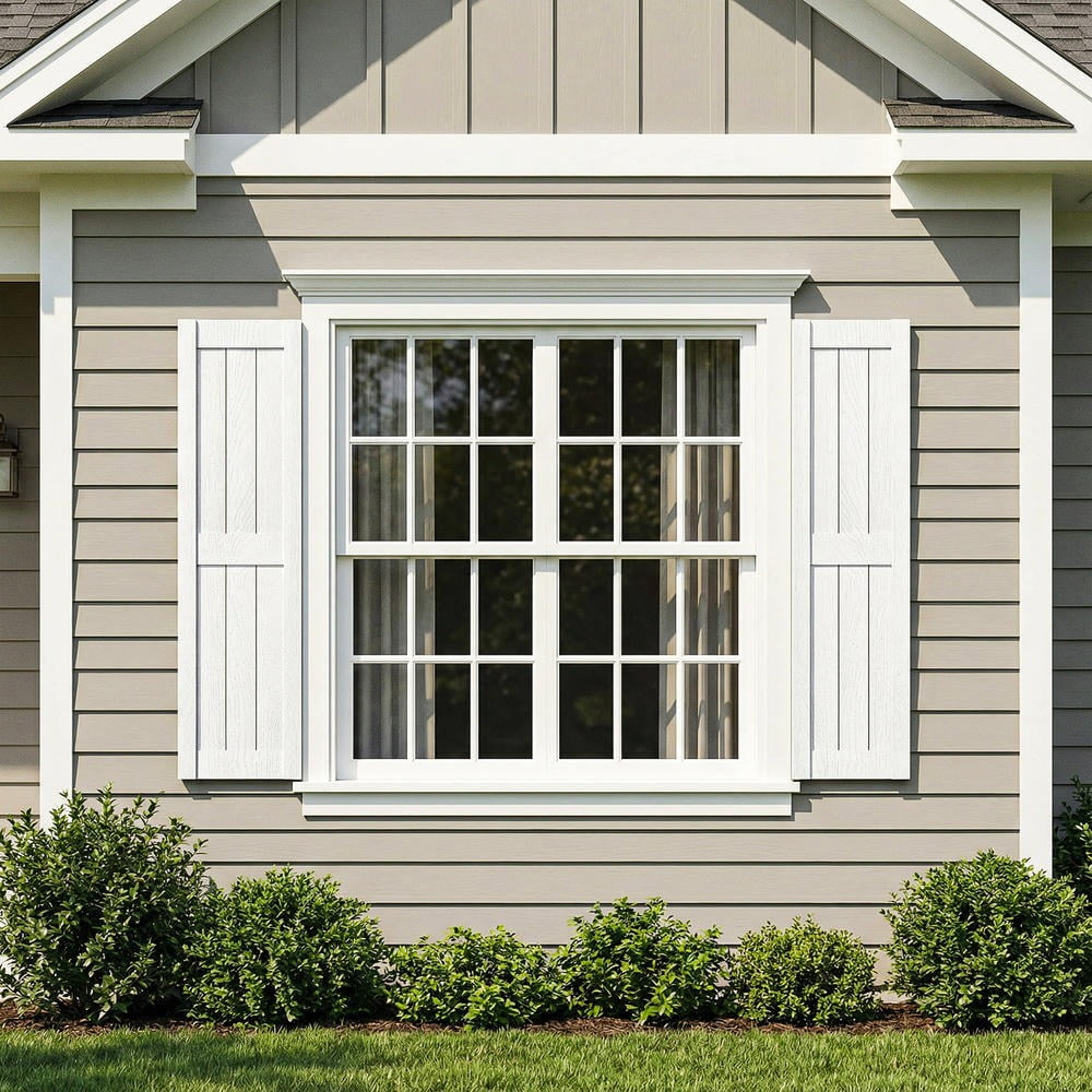 Kadyn Louver Shutters with Premium Board and Batten, Window Panel ...