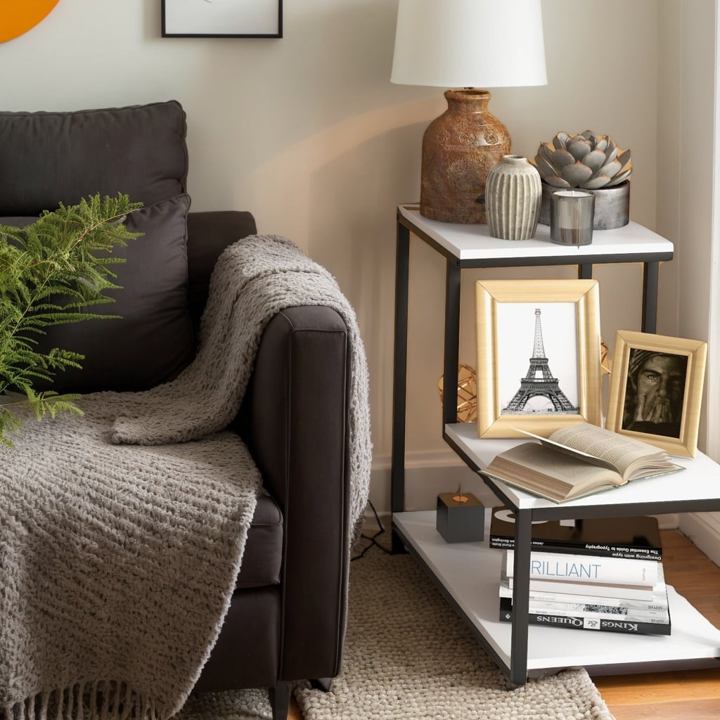 Kadyn Nightstand,Desktop Table,Side Table,End Tables,3-Tier Ladder ...