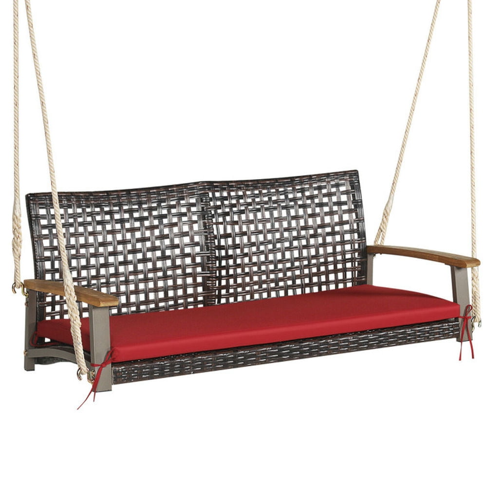 Kadyn Patio Swings for Porch,Comfortable Porch Swings,2-Person Rattan ...
