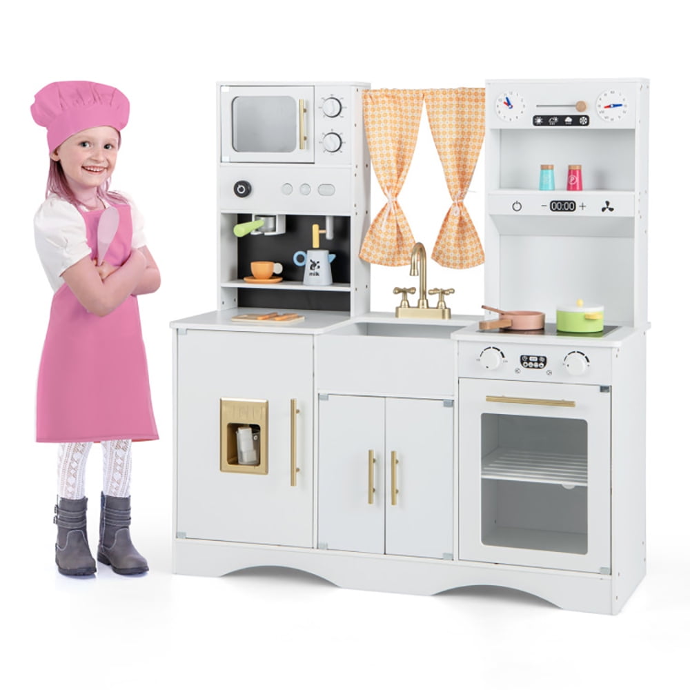Kadyn Play Wooden Kitchen Sets,Kids Kitchen Playset, Pretend Chef ...