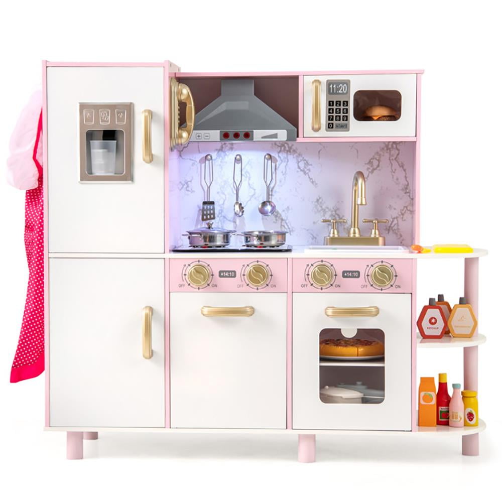 Kadyn Pretend Play Kitchen Playset, Kids Kitchen Playset,Wooden Kitchen ...