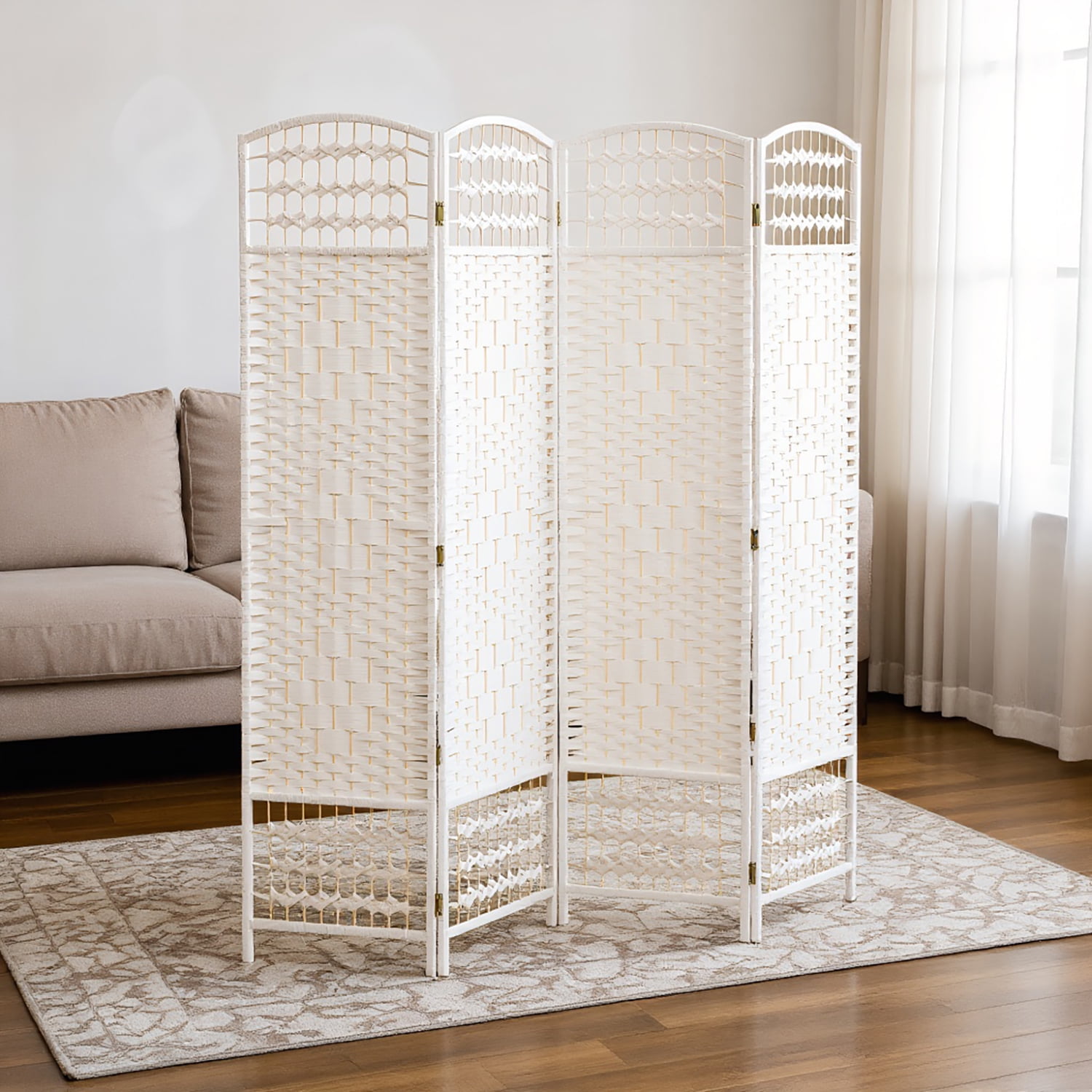 Kadyn Privacy Screens and Panels, 4 Panel Folding Room Divider Portable ...