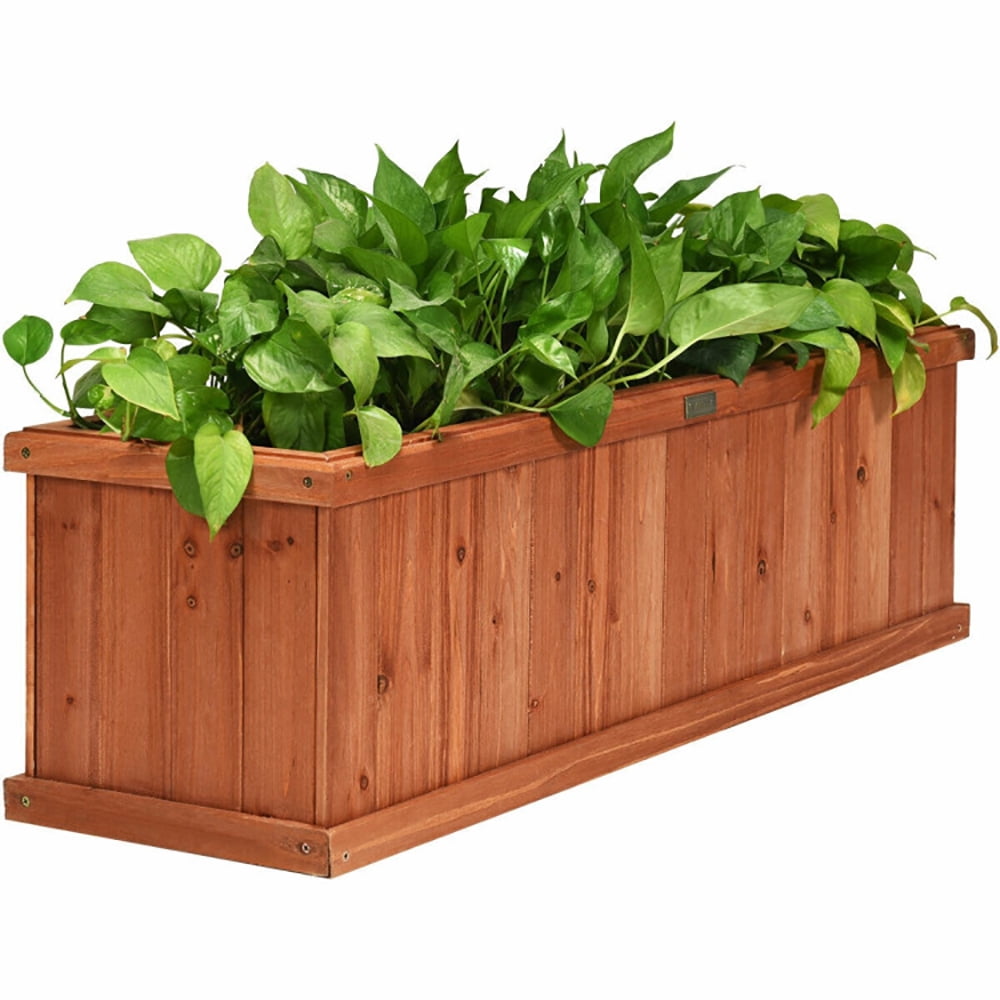 Kadyn Raised Garden Bed, Horticulture Flower Box, Planter Boxes,Wooden ...