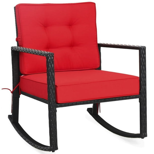 Kadyn Rocking Chairs Outdoor, Patio Rattan Rocker Outdoor Glider ...