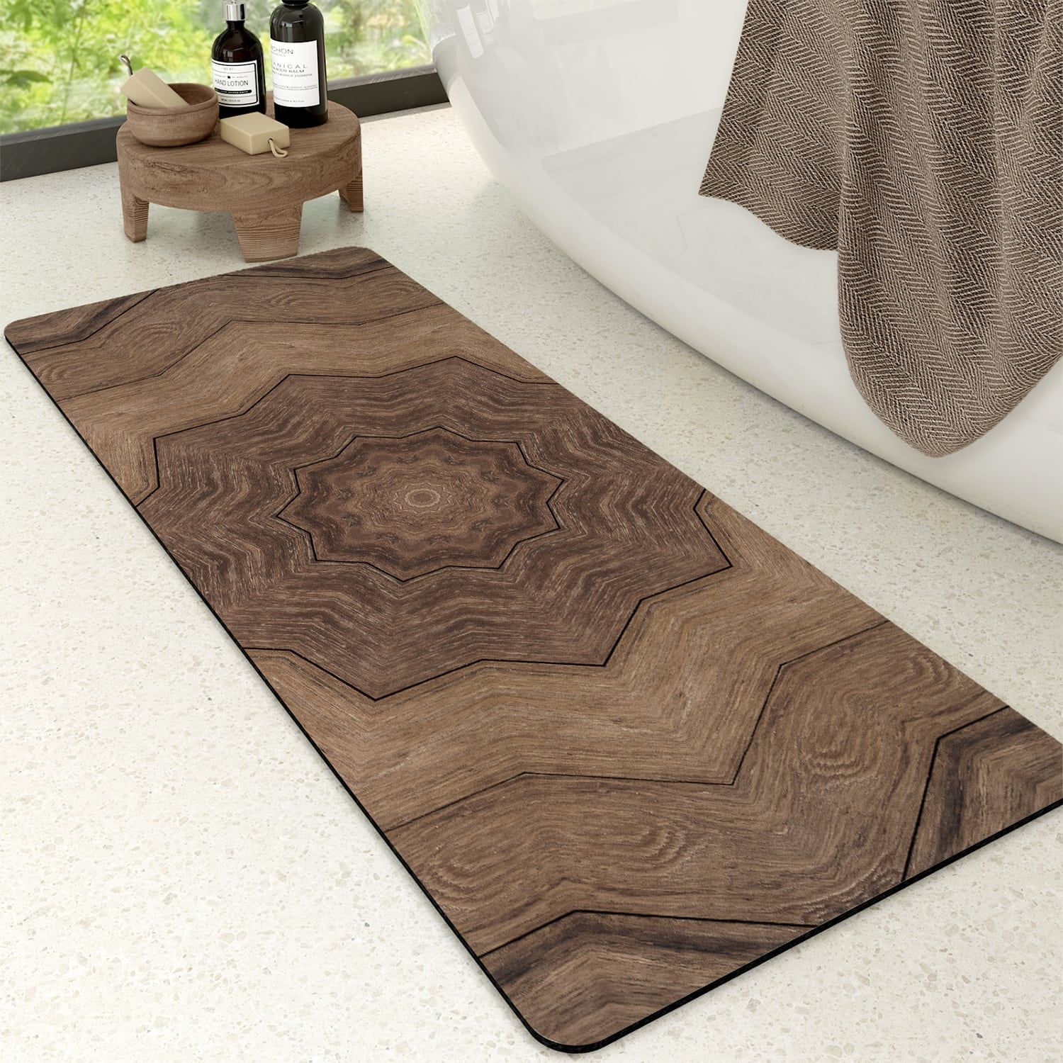 Kadyn Rugs, Mats,Mat Carpet,Ultra-Thin Wood Grain Kitchen Mat, Washable ...