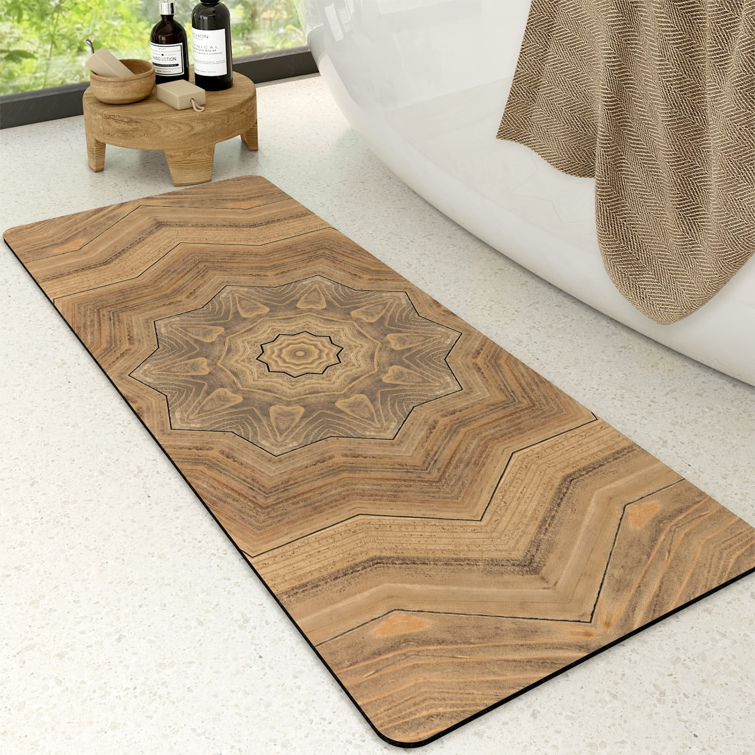 Kadyn Rugs, Mats,Mat Carpet,Ultra-Thin Wood Grain Kitchen Mat, Washable ...