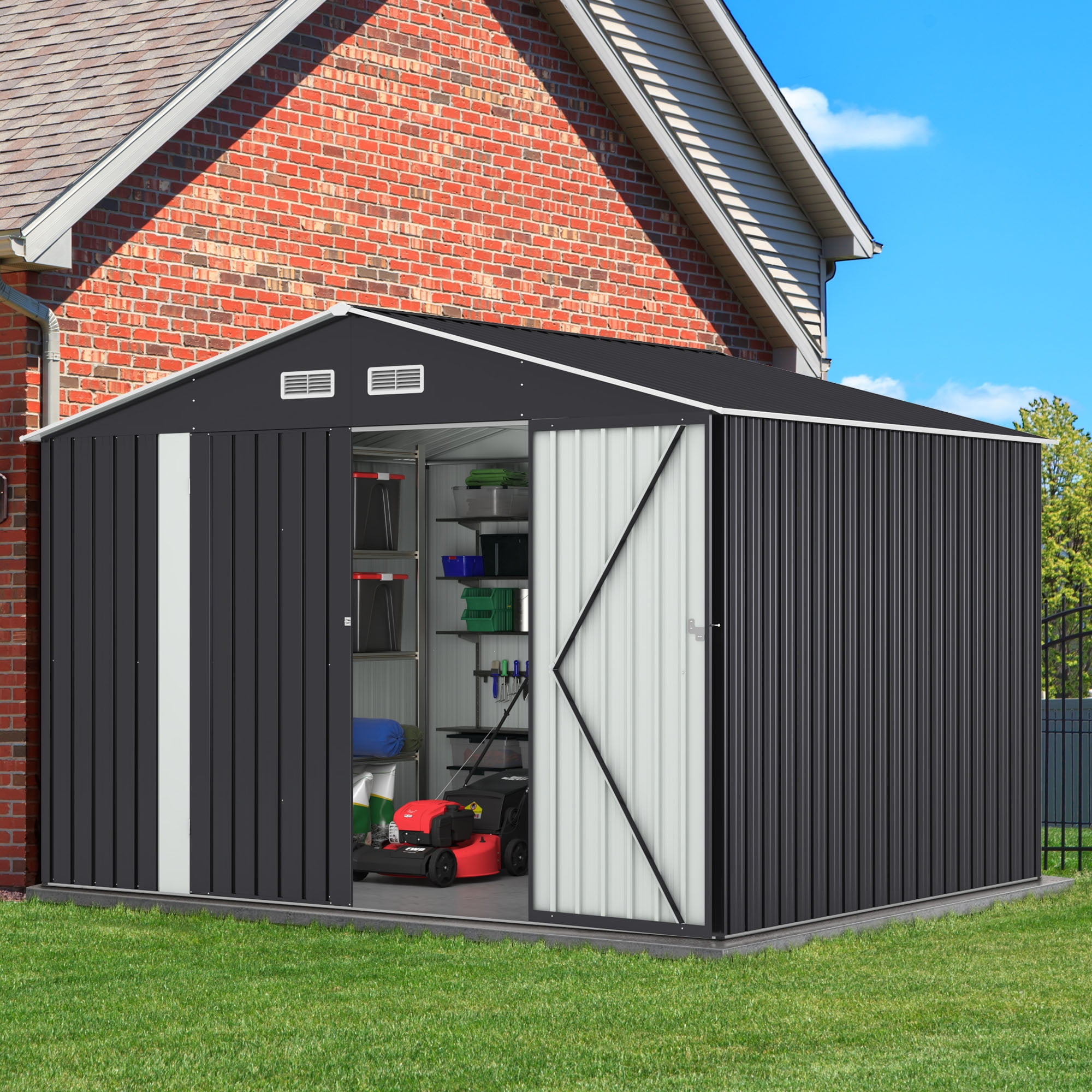 Kadyn Tool House,Outdoor Storage Shed, Storage House Tool Shed,8 x 10 ...