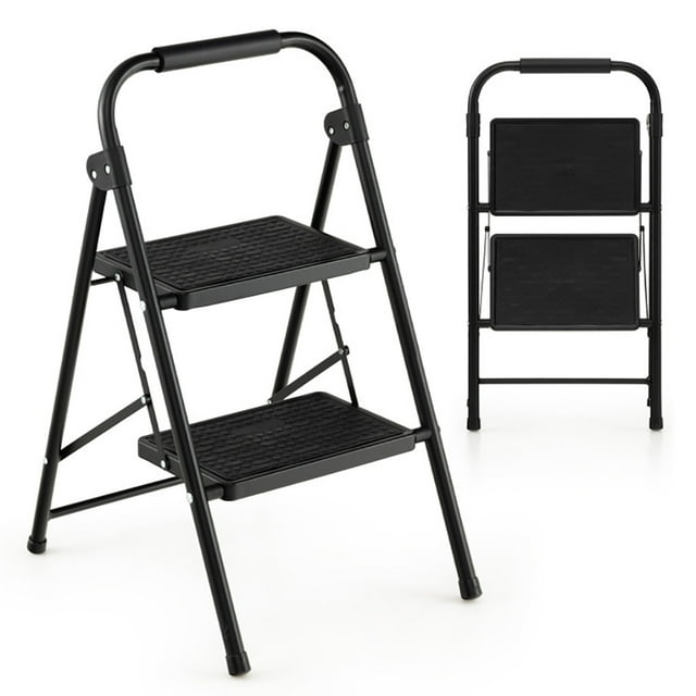 Kadyn Wide Anti-Slip Ladder, Sturdy Ladder, Stepladders,2-Step/3-Step ...
