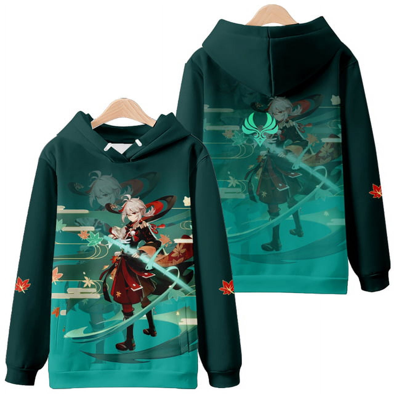 Kaedehara Kazuha Anime Hoodie Unisex Autumn Winter Oversized Genshin ...
