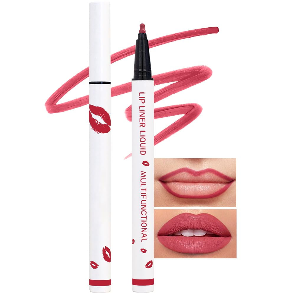 Kaely Rose Pink Matte Lip Tint Stain Marker Pen,2in1 Liquid Lipstick ...