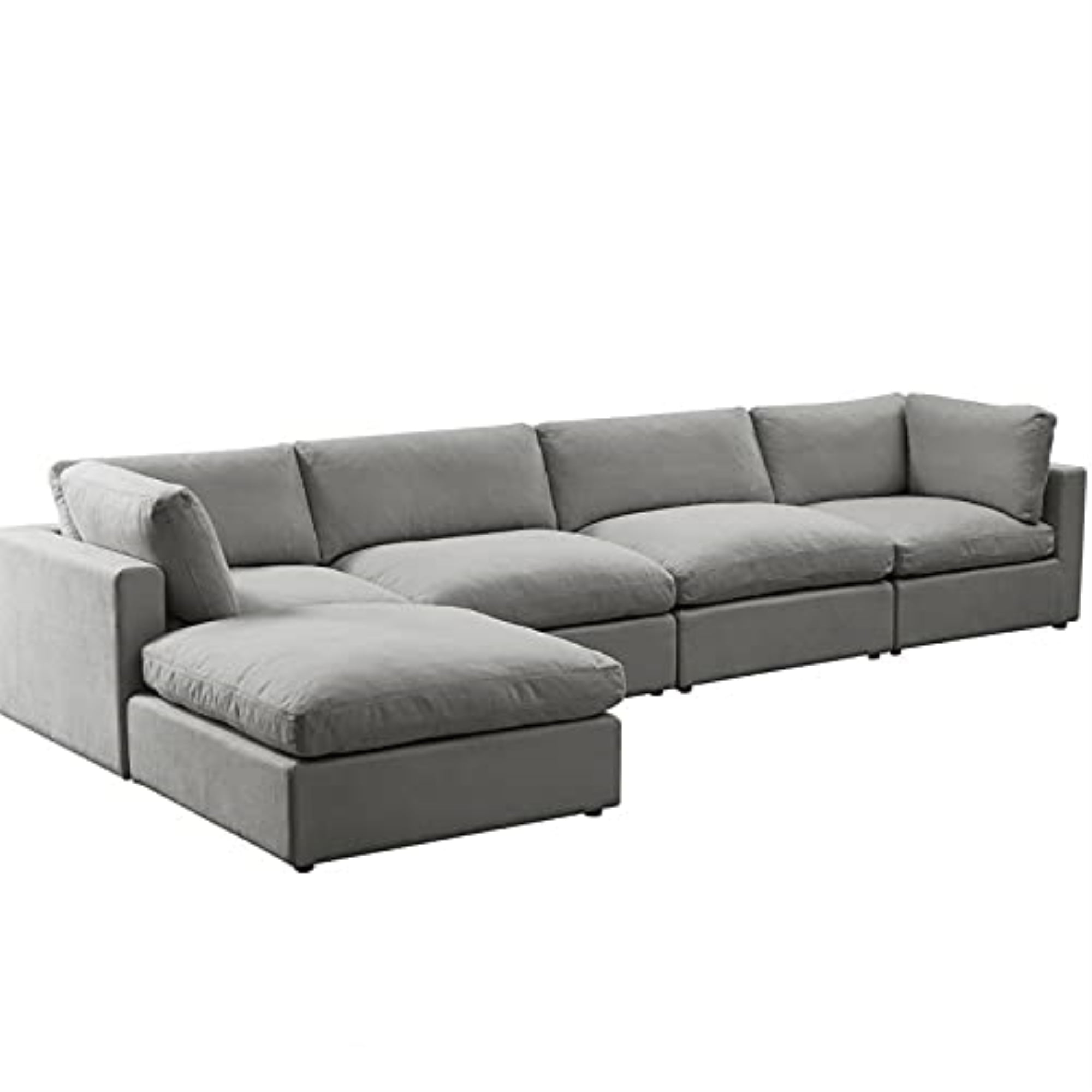 Kaelynn Linen Sofas Chaise, Grey - Walmart.com