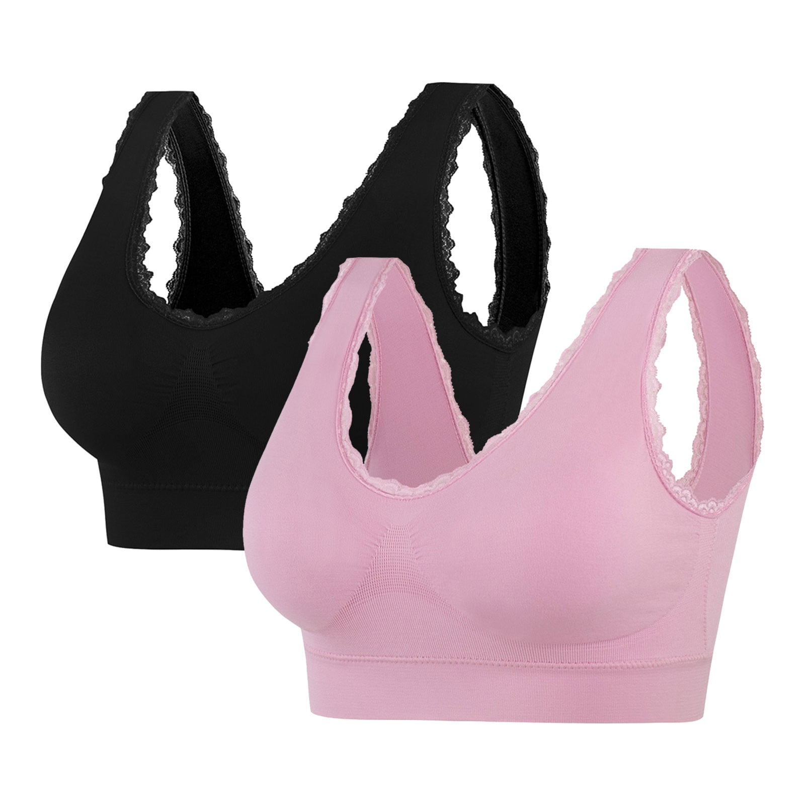 Kaemgyyd 2 PC Sports Bras for Women Plus Size High Support Large Bust ...