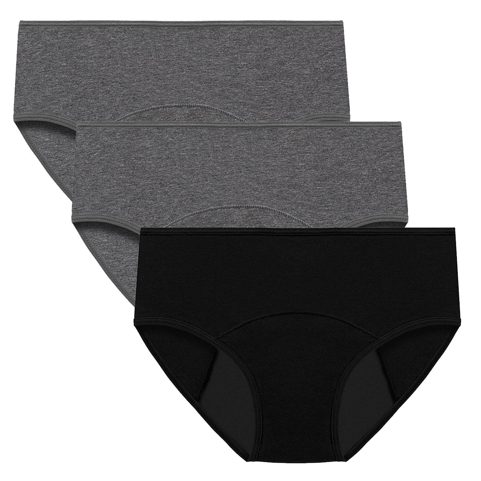 Kaemgyyd 3 Pack Womens Period Underwear Menstrual Period Panties Soft ...