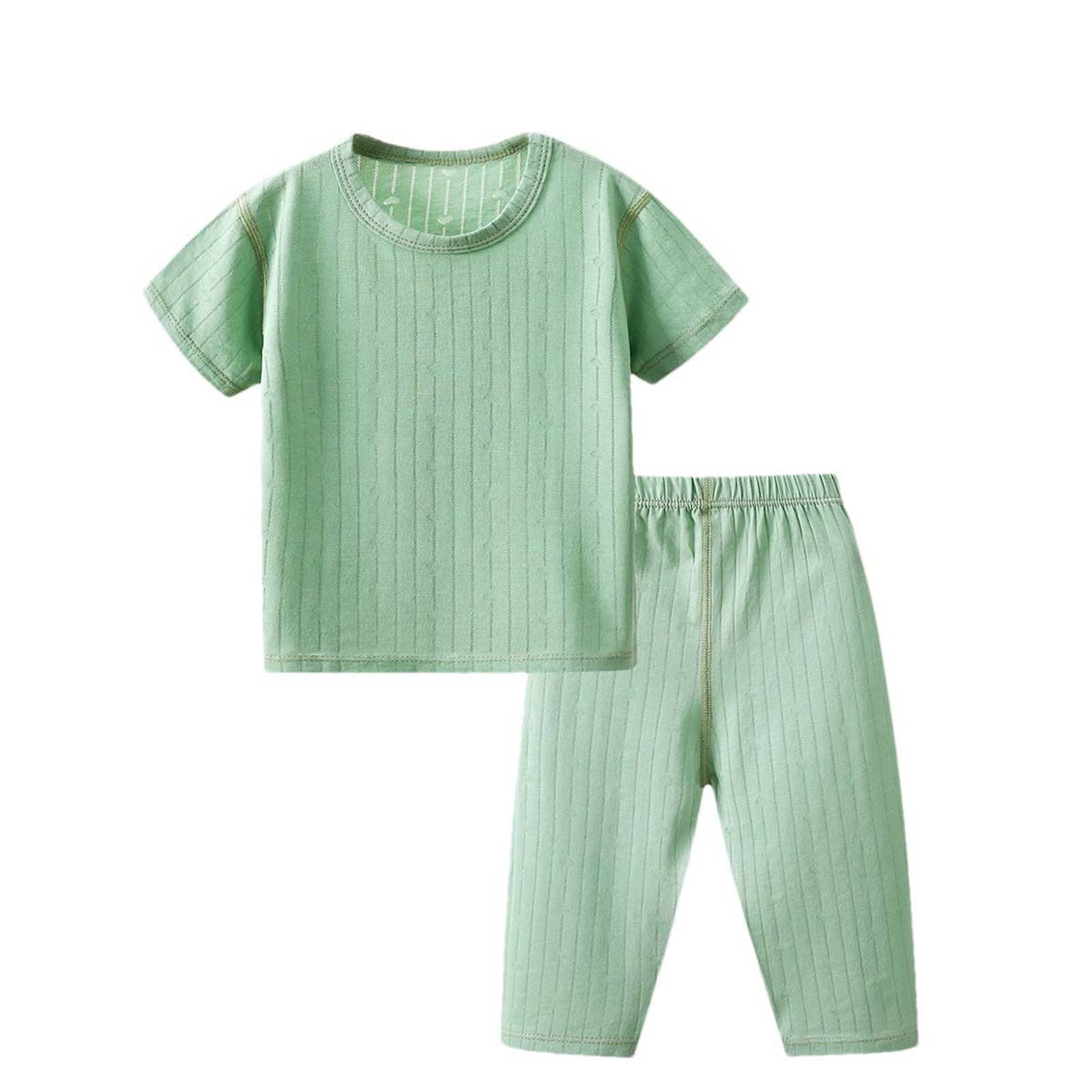 Kaemgyyd Baby Infant 2 Piece Pajamas Set Soft Cozy Crew Neck Short ...