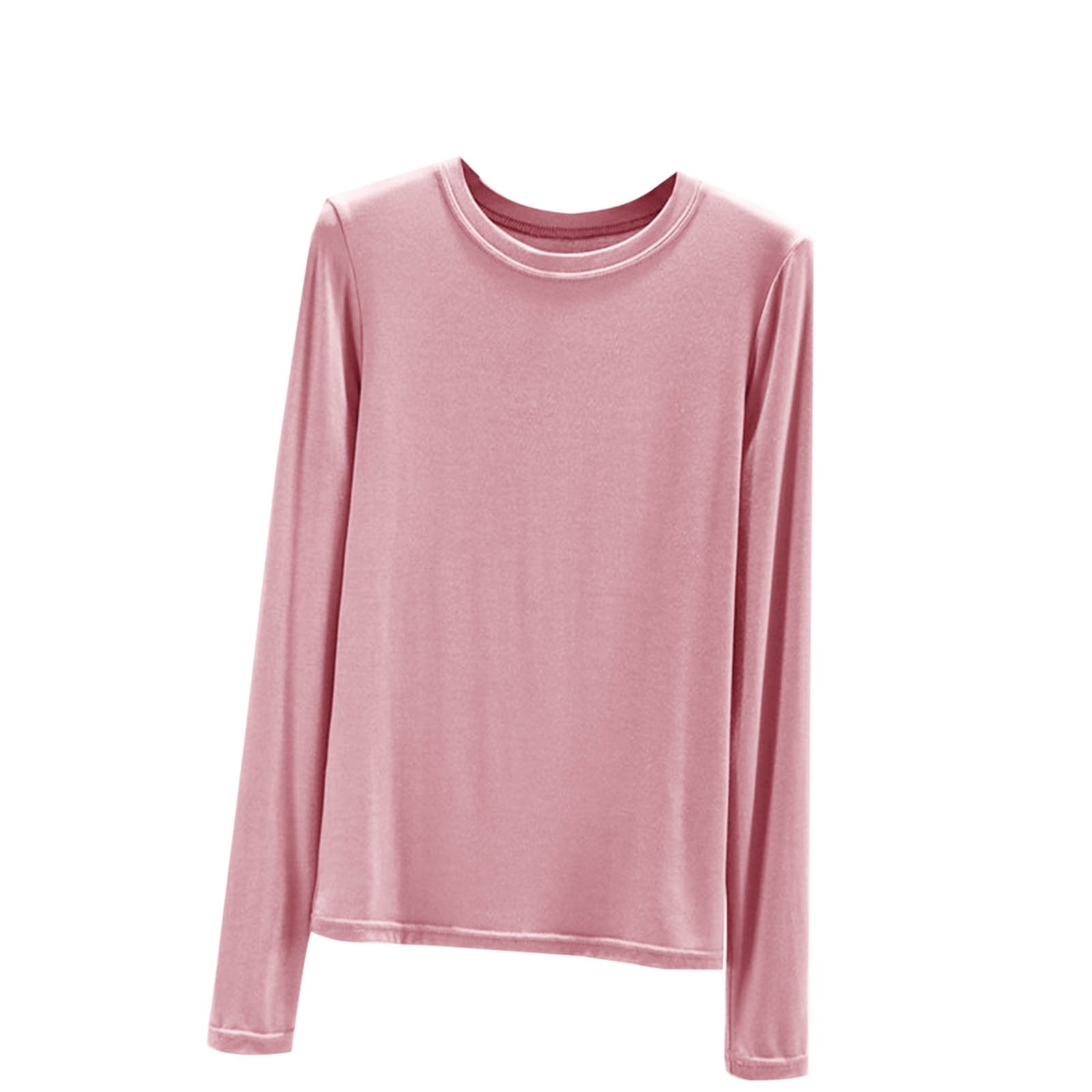 Kaemgyyd Long Sleeve Shirts for Women Crewneck Soft Thermal Undershirts ...