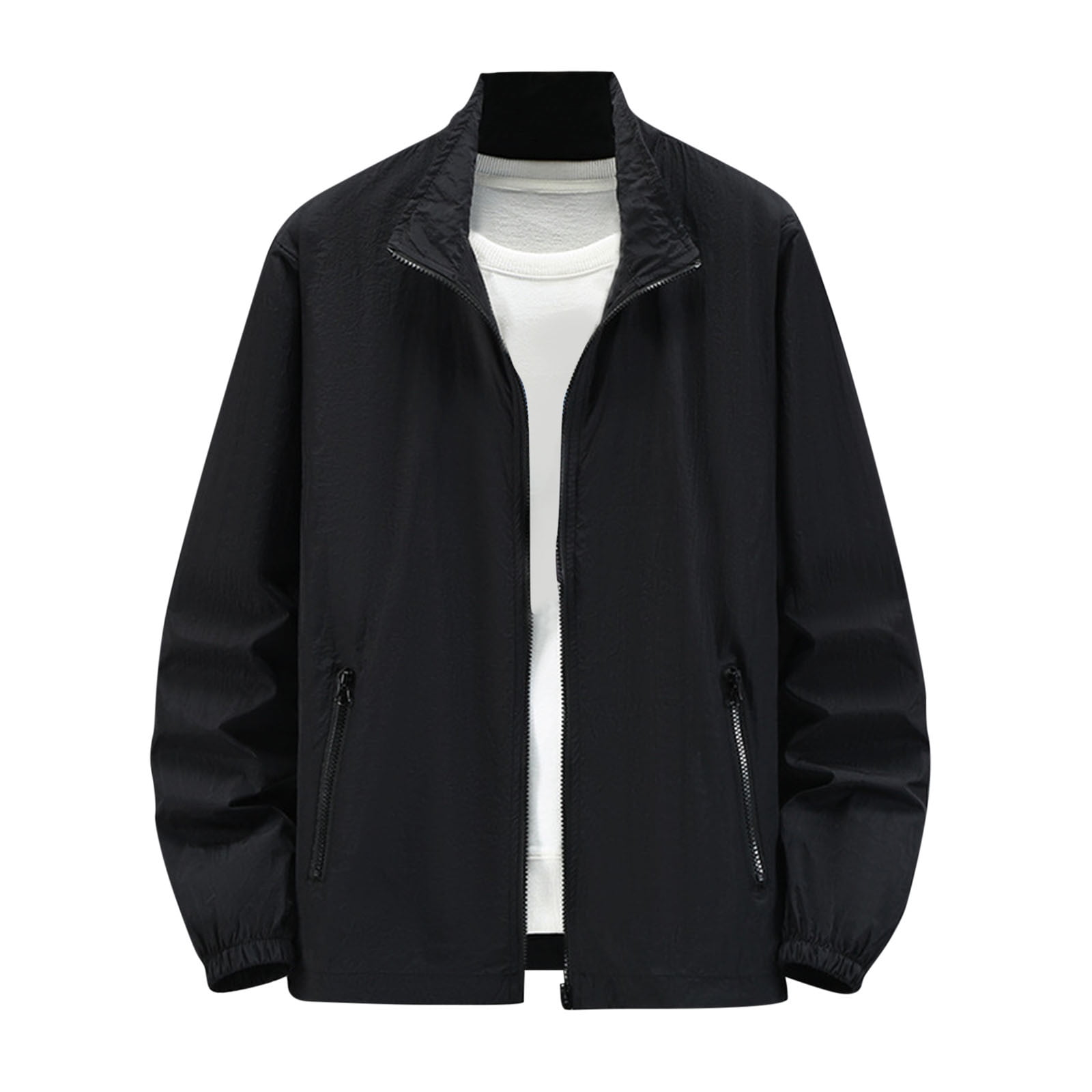 Kaemgyyd Men's Lightweight Jacket Summer Long Sleeve Casual Coat Spring ...