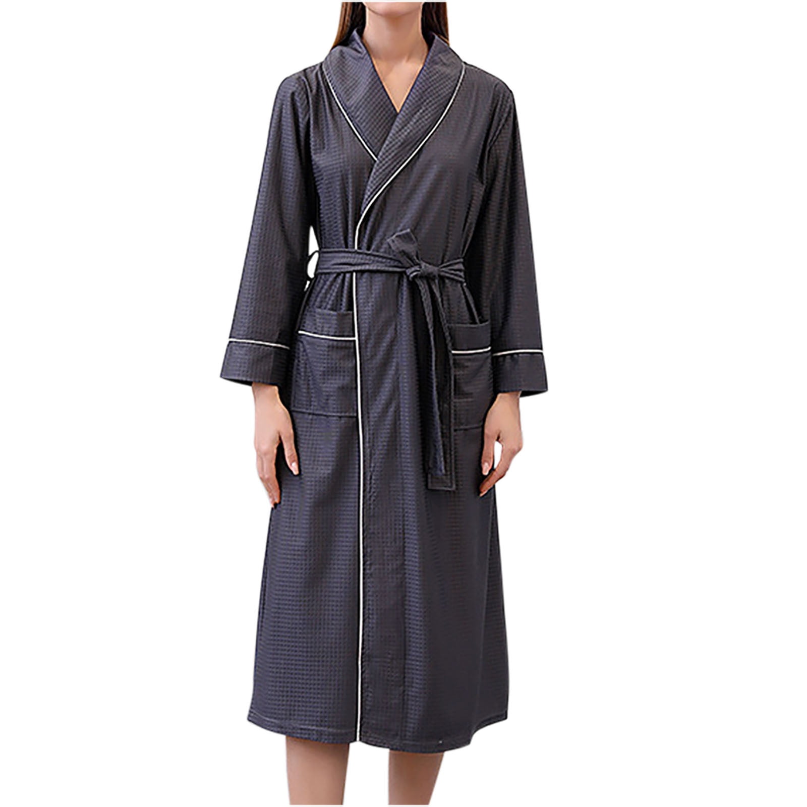 Kaemgyyd Plus Size Robes for Women Long Sleeve Quick-Dry Bathrobe Soft ...