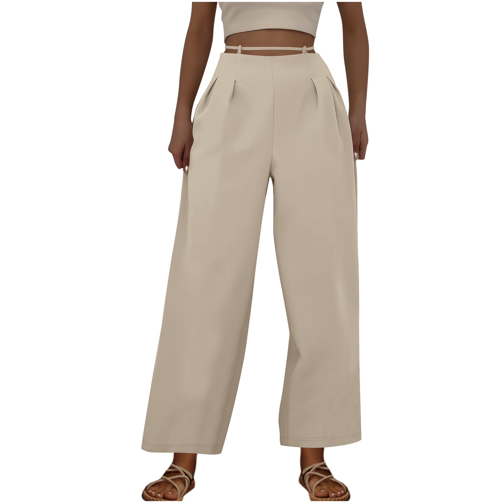 Kaemgyyd Wide Leg Pants Woman Business Office High Waisted Casual Work ...