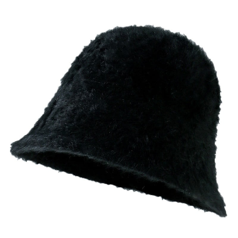 Kaemgyyd Elegant Hats for Women Soft Cozy Fuzzy Solid Color Bucket Caps ...