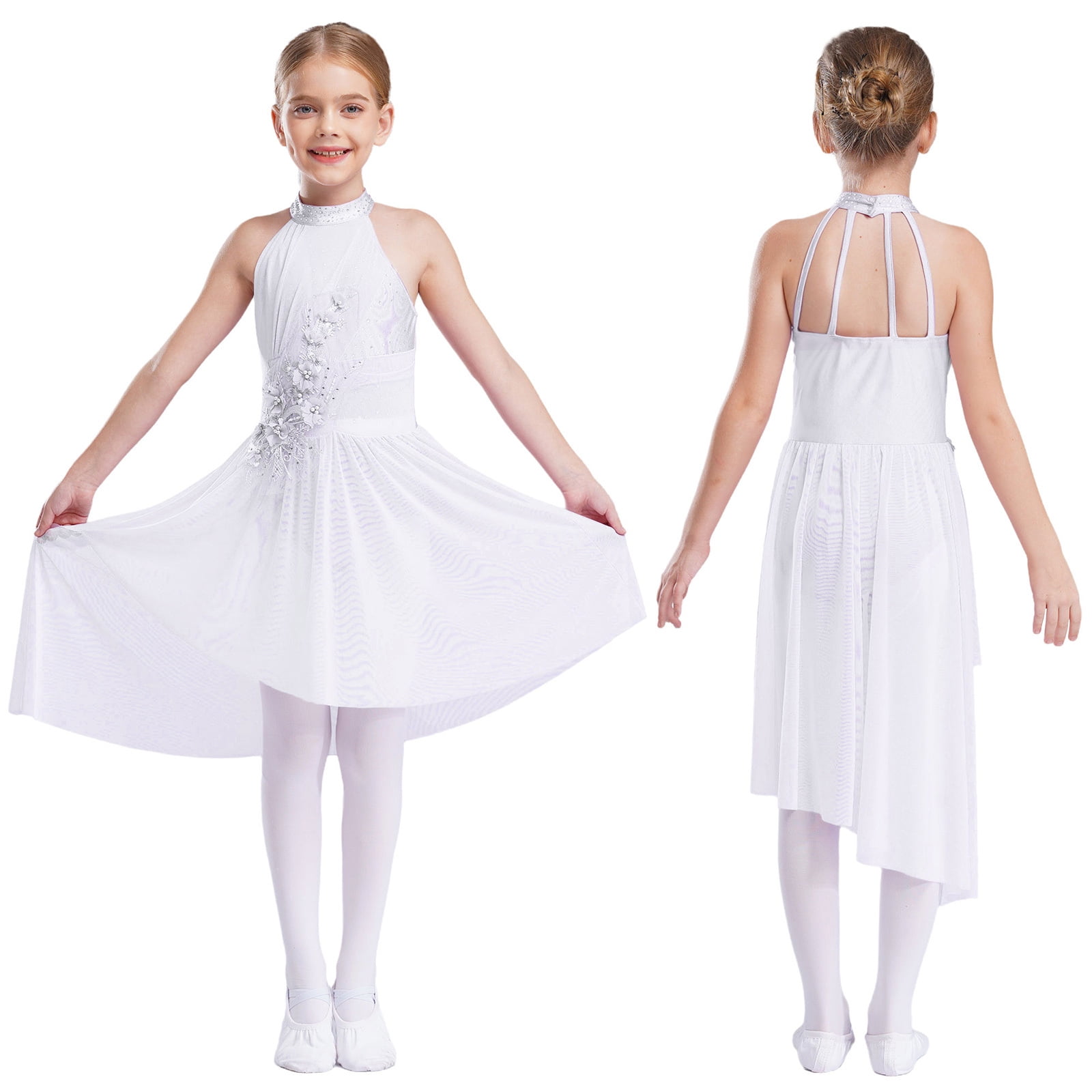 Kaerm Ballet Leotard Dance Dress for Girls Latin Jazz Contemporary ...