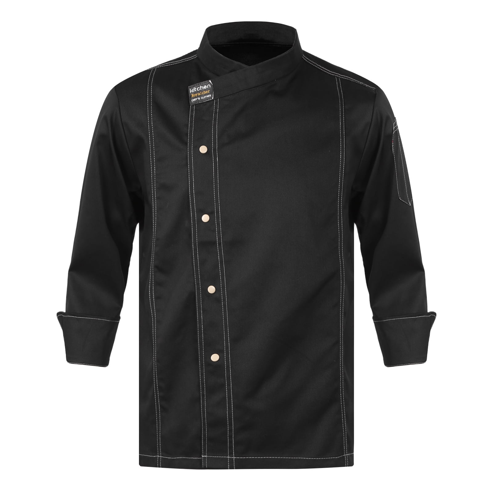 Kaerm Chef Coat for Unisex Chef Coat Cook Jacket Restaurant Kitchen ...