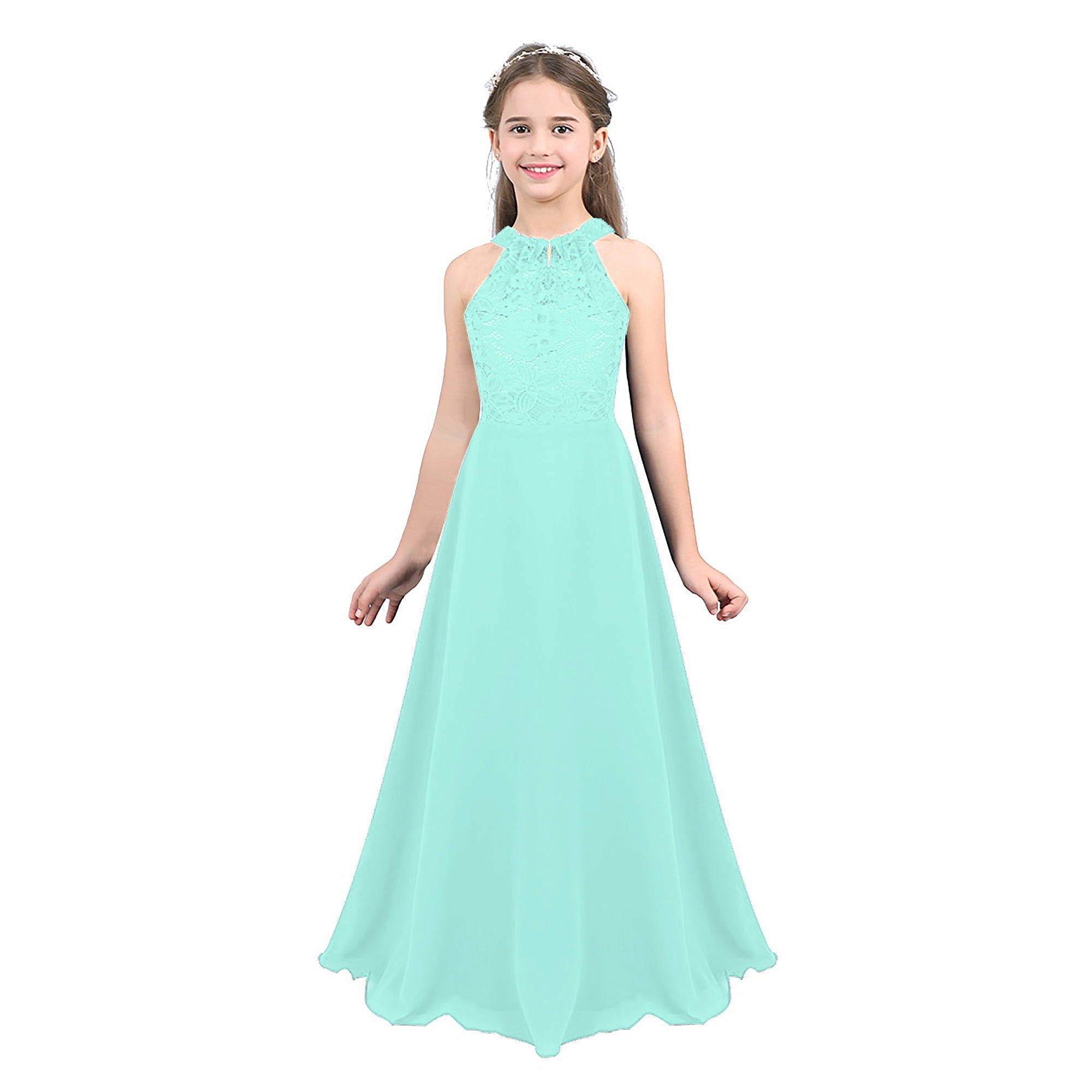 Kaerm Flower Girl Bridesmaid Lace Maxi Dress Pageant Birthday Party ...