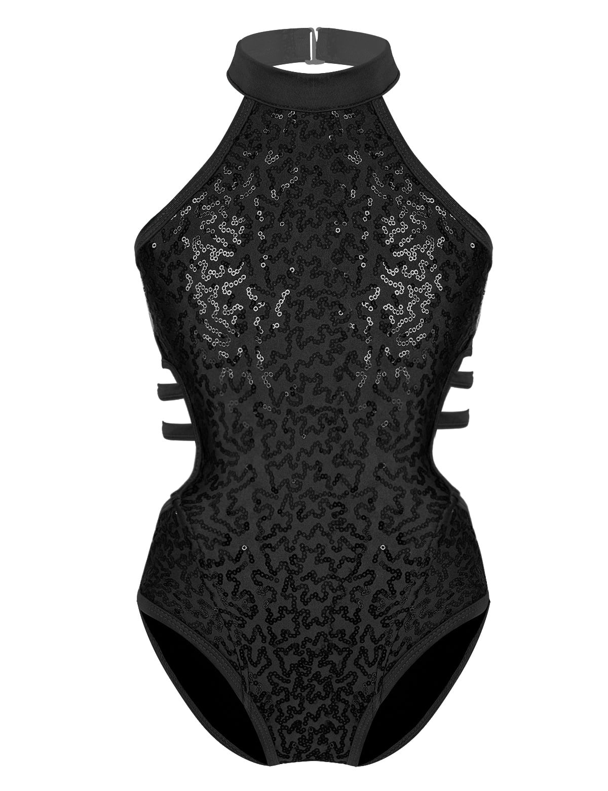 Kaerm Gymnastics Leotards for Girls Sleeveless Sparkle Cutouts Back ...