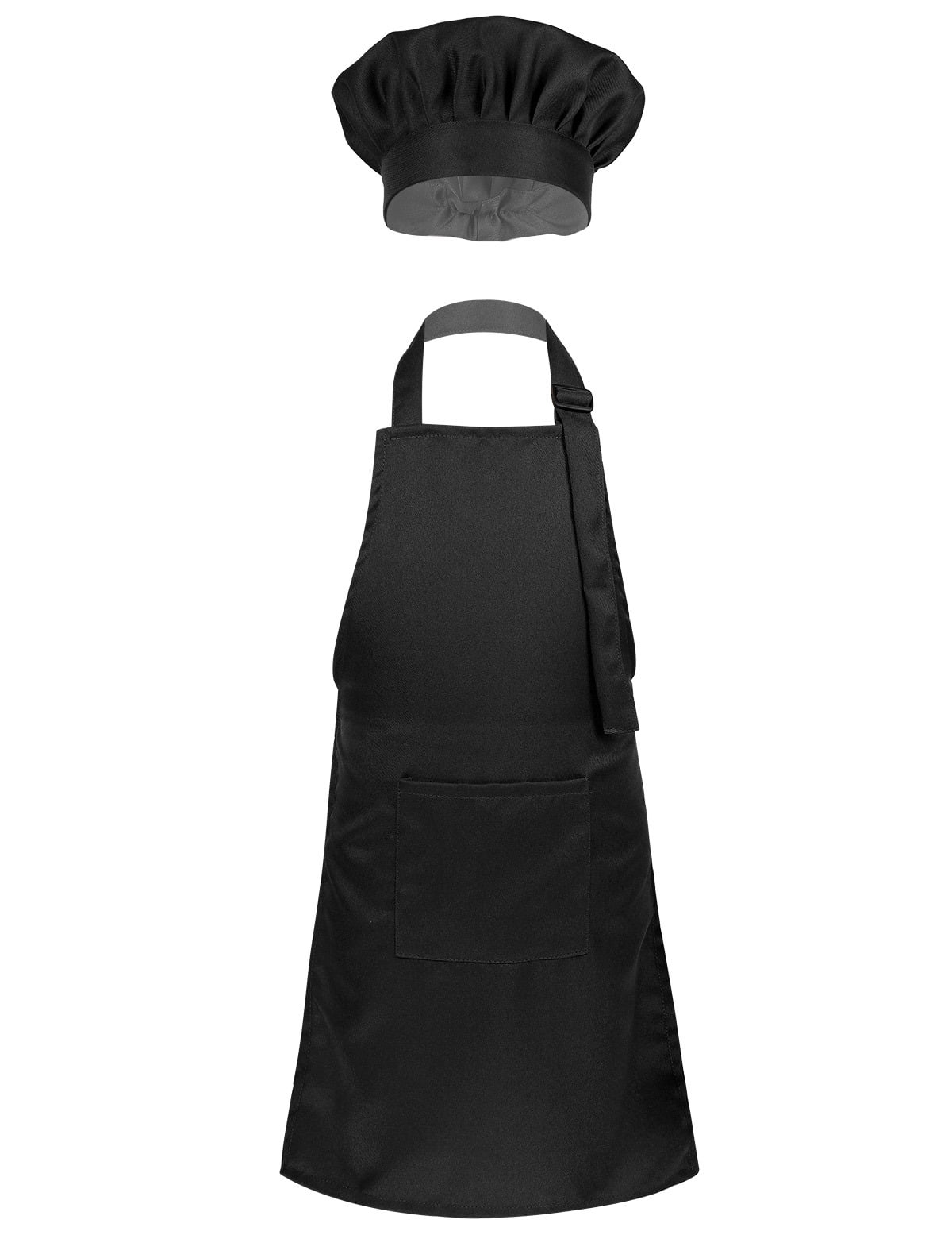 Kaerm Kids Apron and Chef Hat Set Cook Adjustable Bib Apron with Packet ...