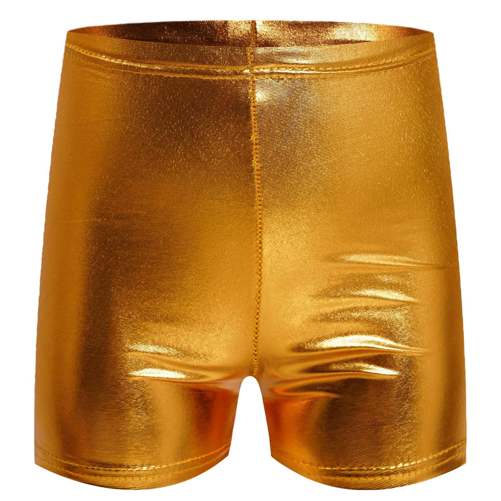 Kaerm Kids Girls Glossy Metallic Shorts Cheerleading Dance Performance ...