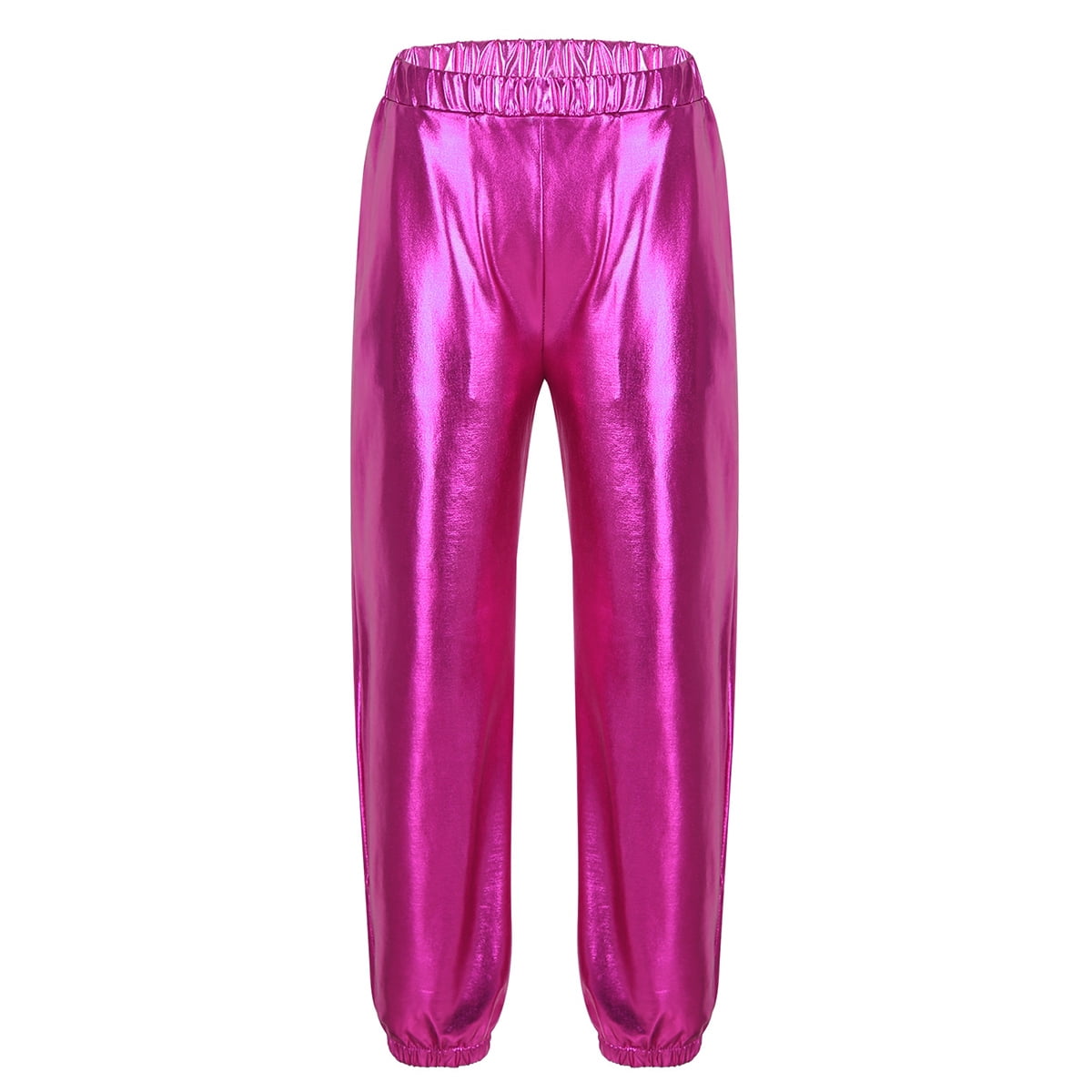 Kaerm Kids Girls Shiny Metallic Dance Pants Stage Performance Hip-hop ...