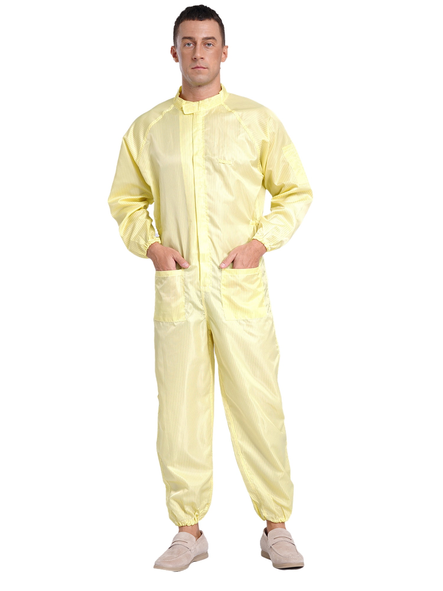 Kaerm Men's One Piece Work Coveralls Jumpsuits Long Sleeves Front ...