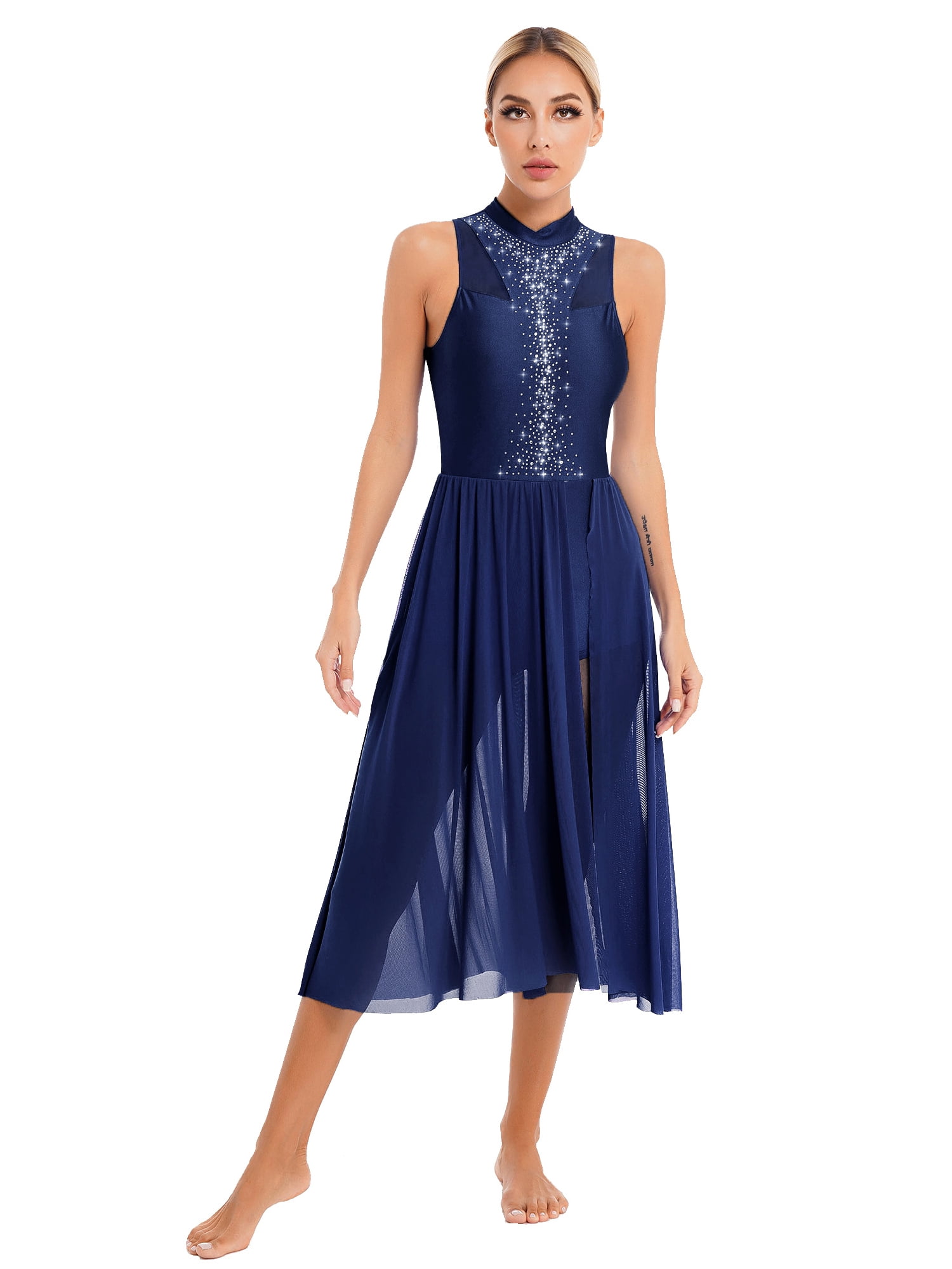 Kaerm Women Adult Lyrical Dance Dress Sleeveless Modern Contemporary ...