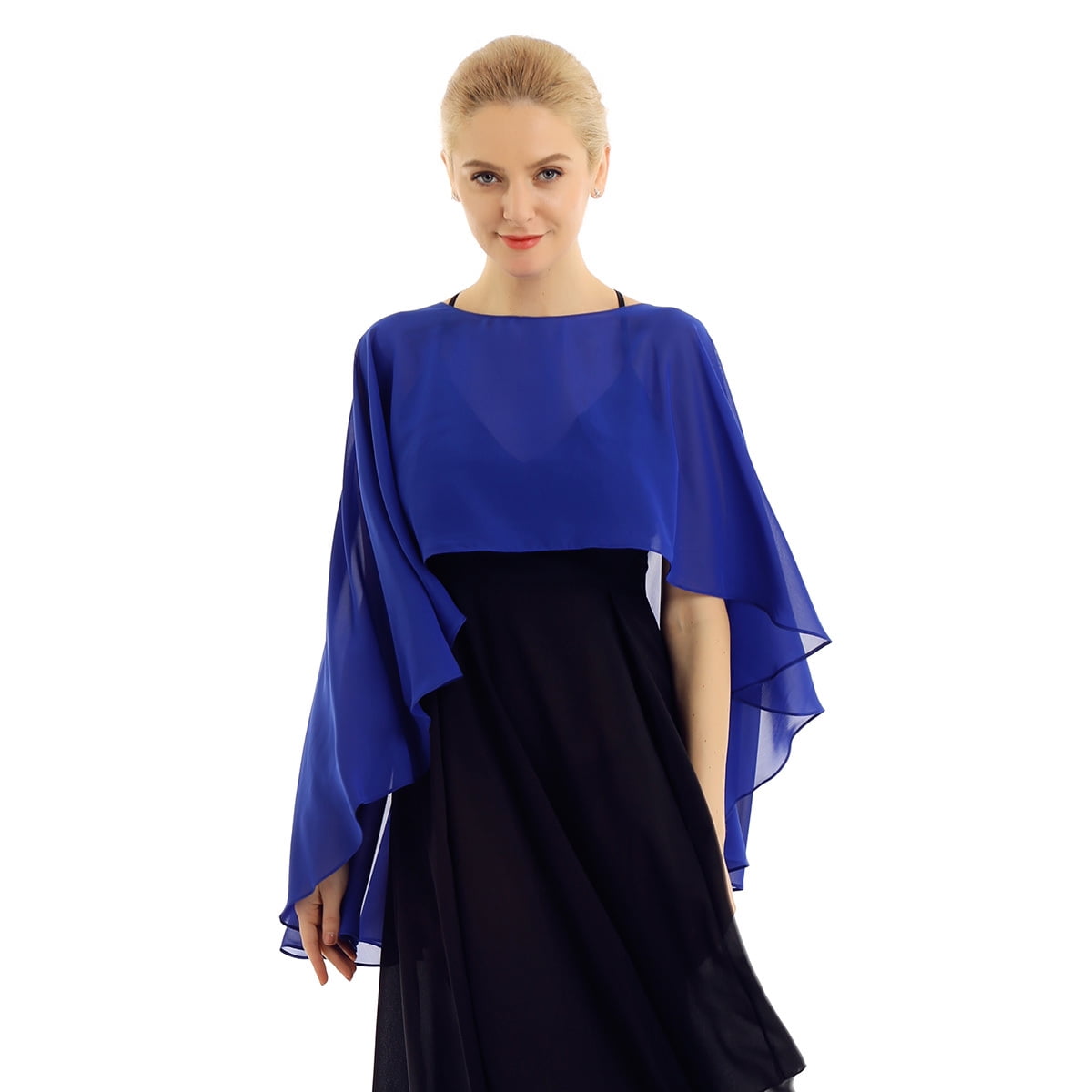 Kaerm Women Chiffon Capes Soft Shawls and Wraps Capelets for Evening ...