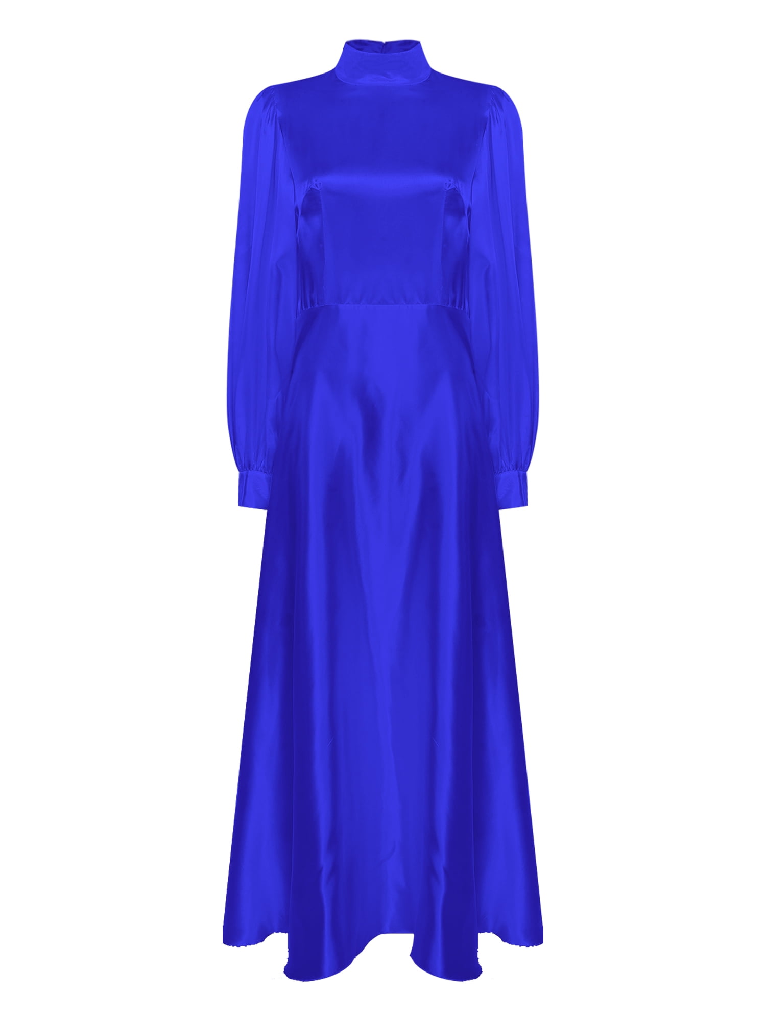 Kaerm Women's Clergy Robe Church Choir Maxi Dress Long Sleeve High Neck ...