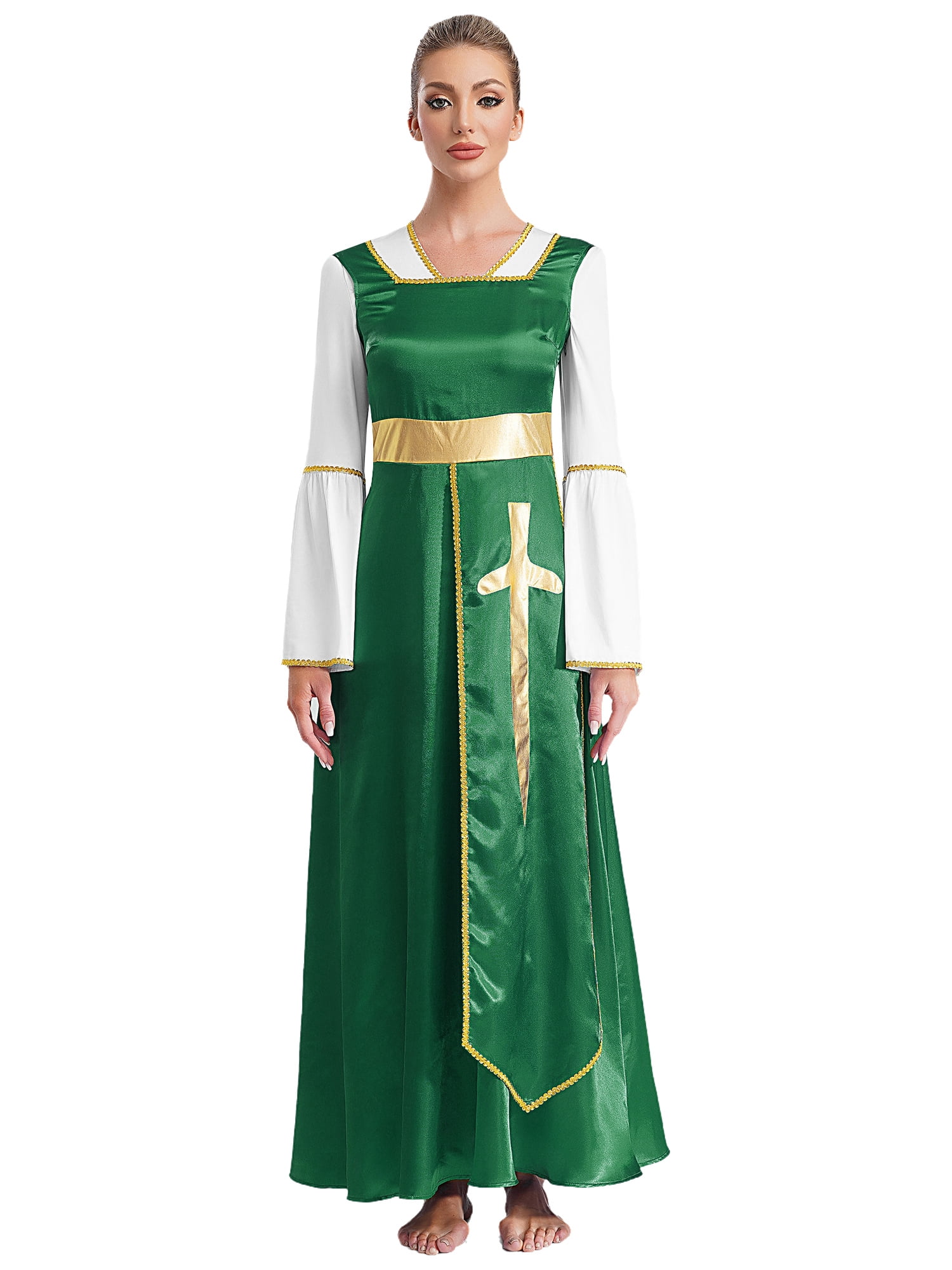 Kaerm Women's Liturgical Praise Dance Outfit Sleeveless Overlay Tunic ...