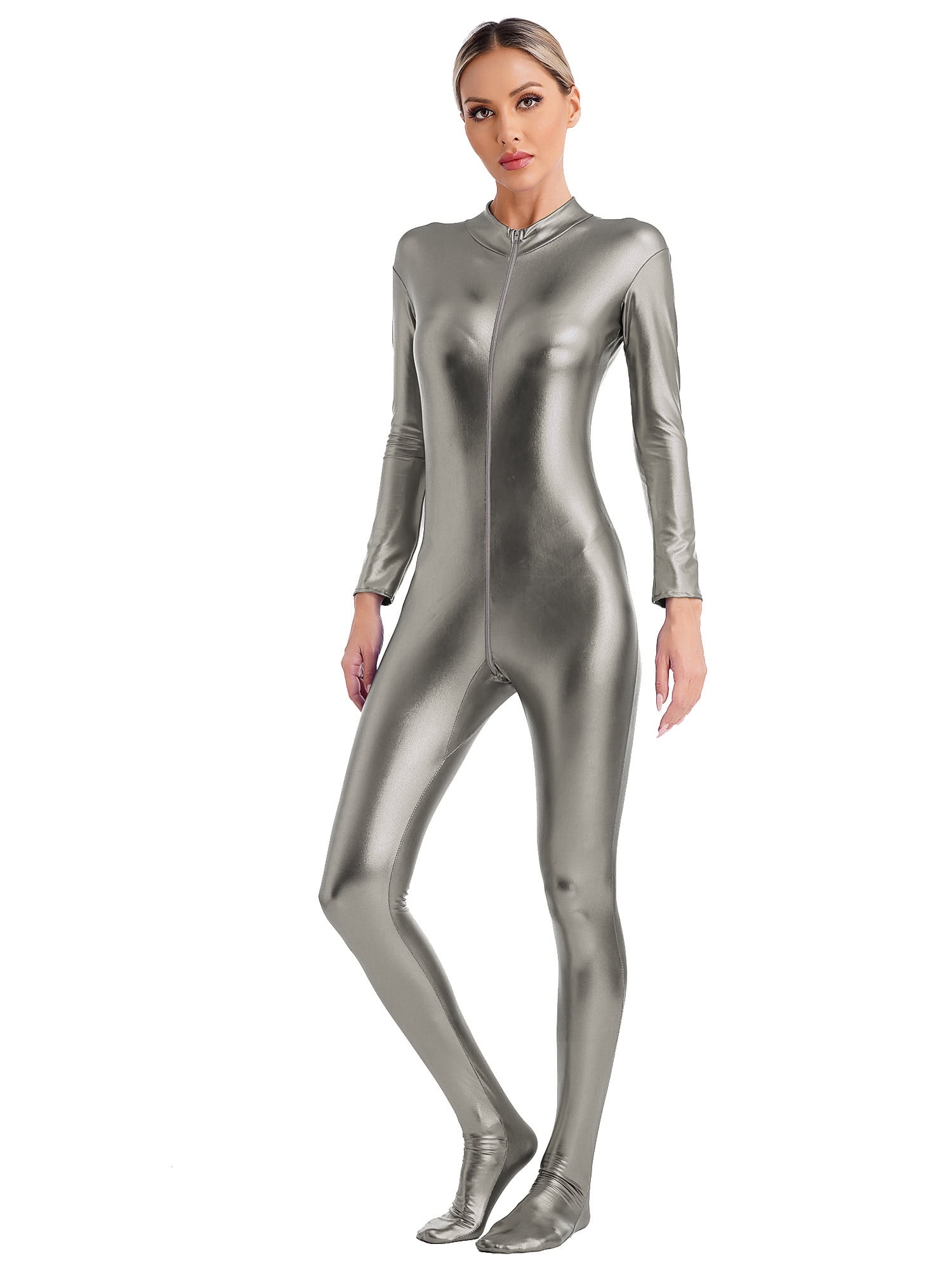 Kaerm Women's One-Piece Gymnastics Leotard Spandex Zentai Unitard Body ...