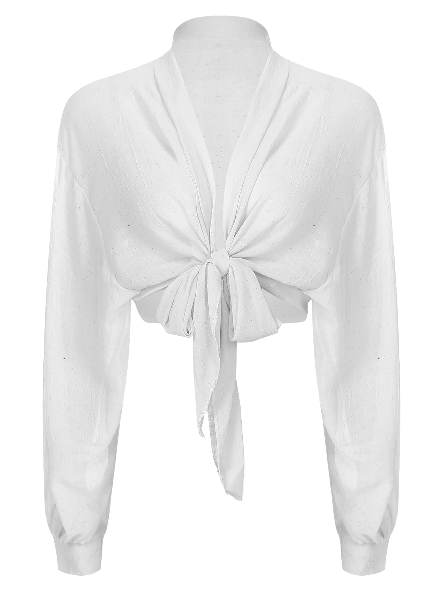 Kaerm Women's Shrug Chiffon Cardigans Open Front Lightweight Sheer Mesh ...